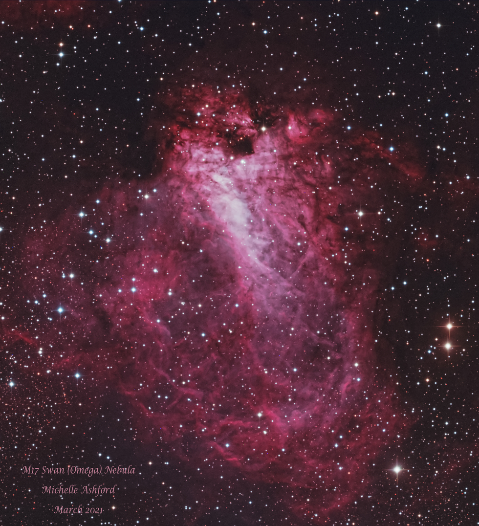 M17 The Swan (Omega) Nebula | Telescope Live